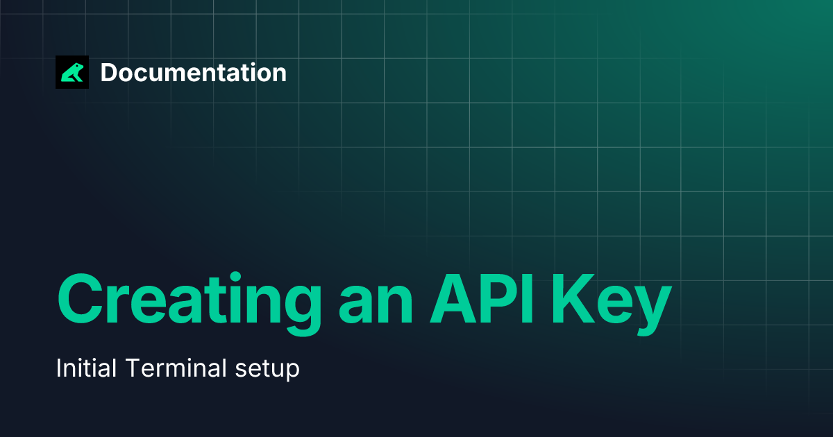 Creating An Api Key Documentation 3258