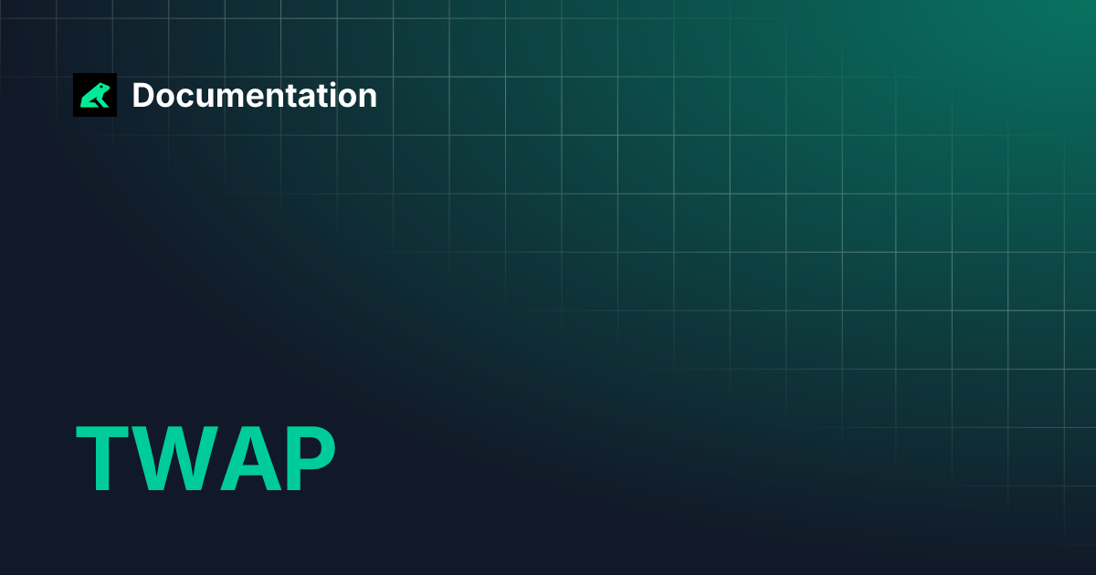 TWAP | Documentation